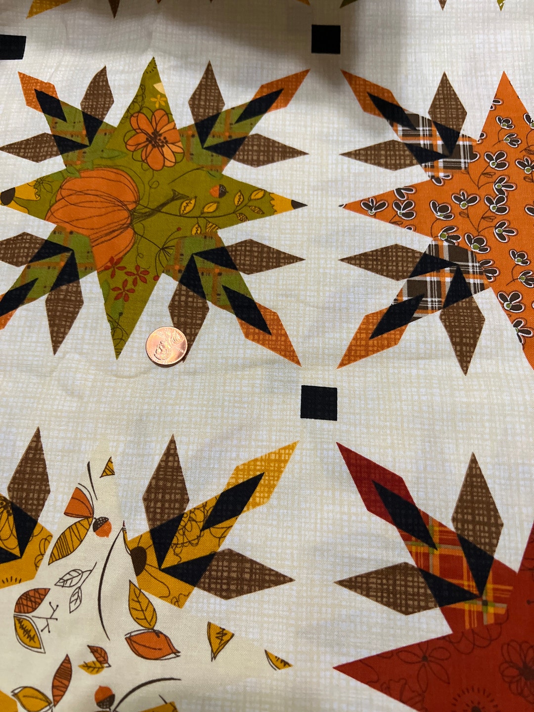 Give Thanks Cheater Cloth: Fall Harvest Cotton Fabric by Riley Blake (1 ...
