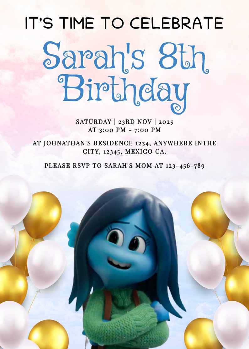 Editable Ruby Gillman Teenage Kraken Birthday Invitation - Etsy Australia