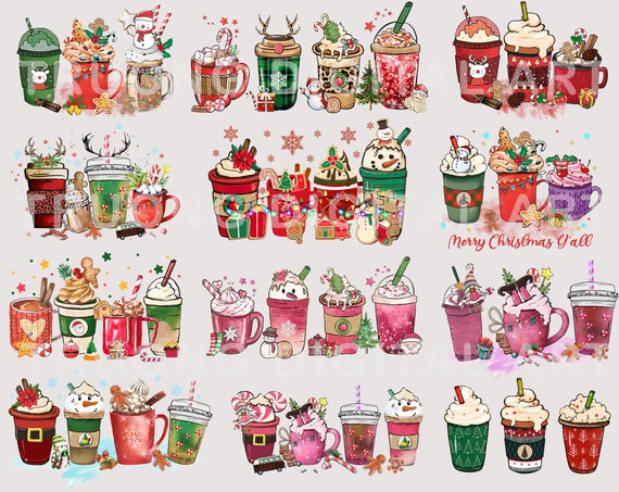 Christmas Coffee Latte PNG Bundle 35 Png Christmas Coffee - Etsy