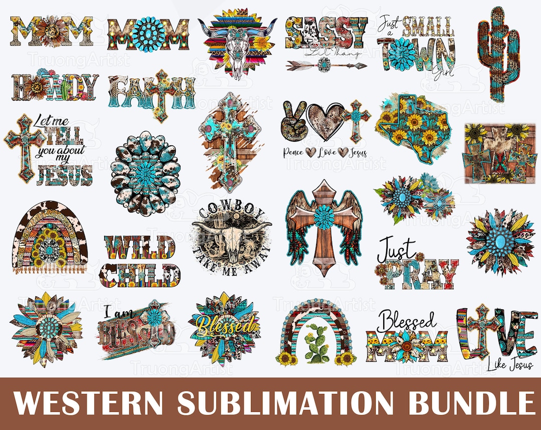 Western Sublimation Bundle, Western Cowboy Png, Western Png, Desert Png ...