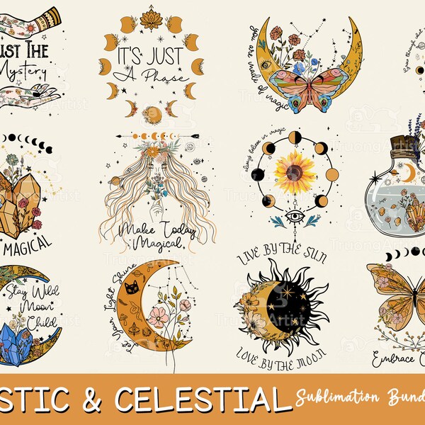 Mystical Moon Svg - Etsy