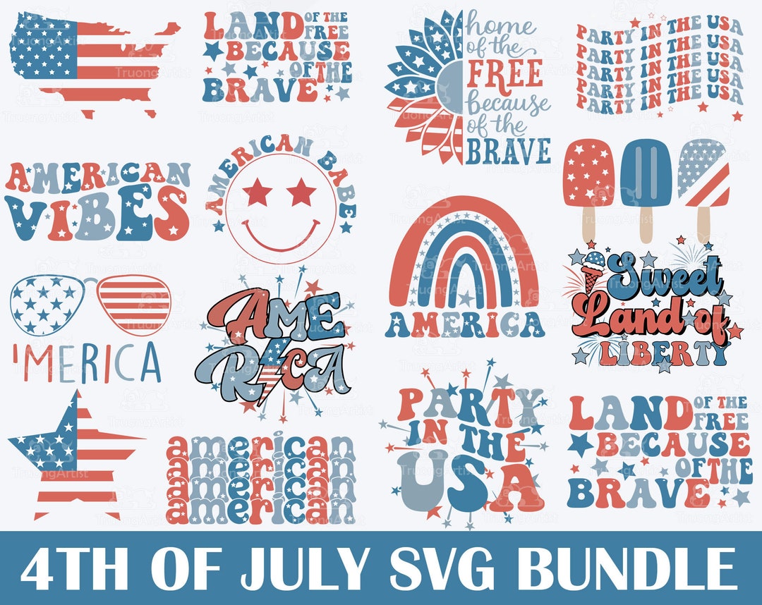 Retro 4th of July Svg Bundle 4th of July Svg Patriotic Svg - Etsy Canada