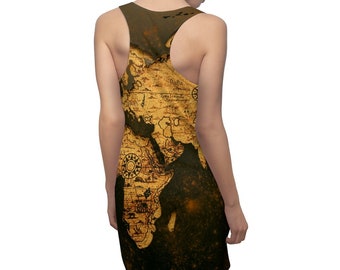 World Map Dress Women - Etsy