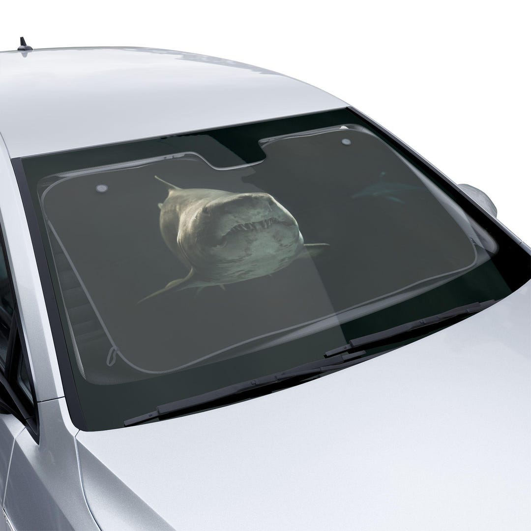 Shark Design Car Sun Shades | Unique Auto Accessory, Vehicle Protection ...