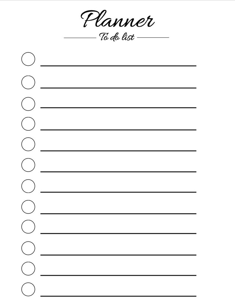 Digital Planner, to Do List, Digital Download - Etsy