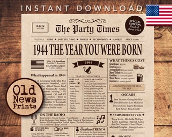 Back in 1944 Poster - Etsy