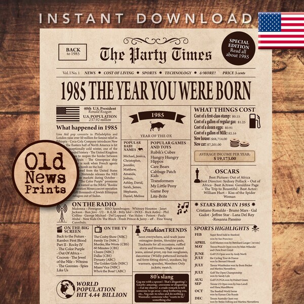 Back in 1985 Poster - Etsy