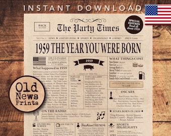 Back in 1959 Party - Etsy