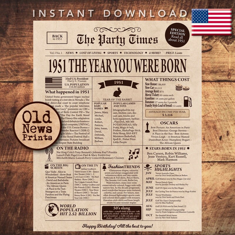 Back in 1951 - Etsy
