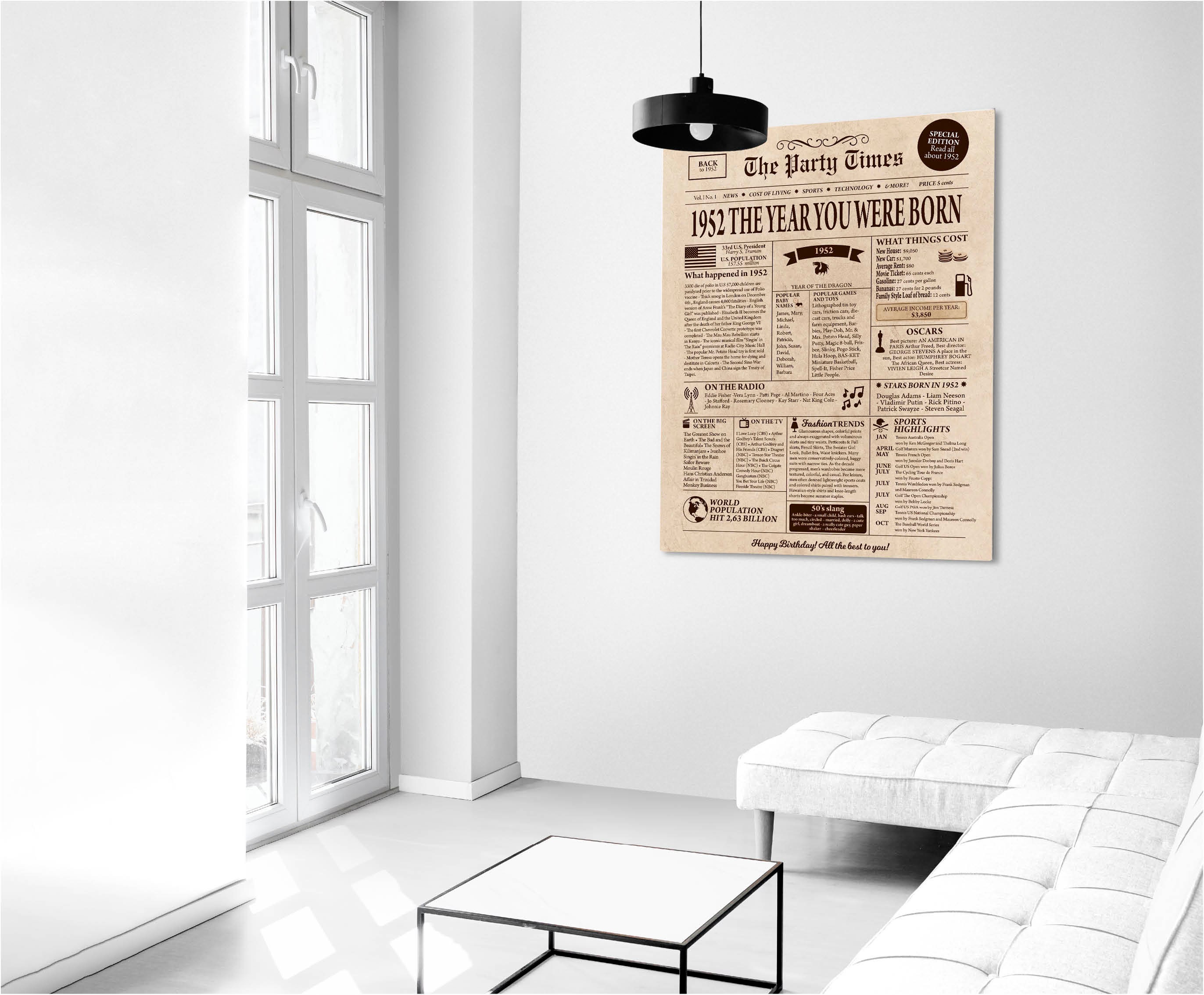 41th Birthday Newspaper Poster Sign, Back in 1984, 41th Birthday Gift ...