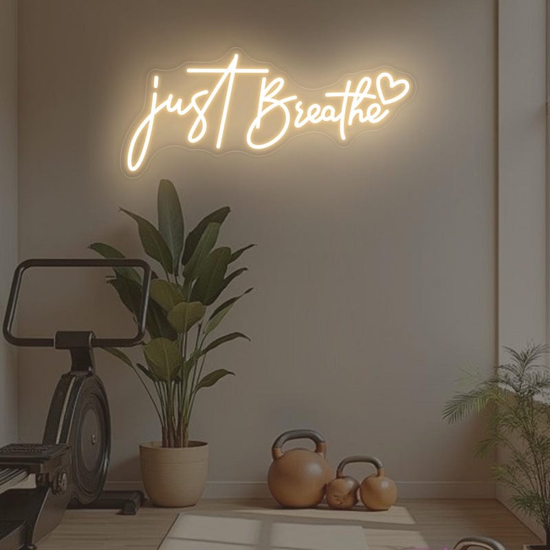 Just Breathe Sign - Etsy