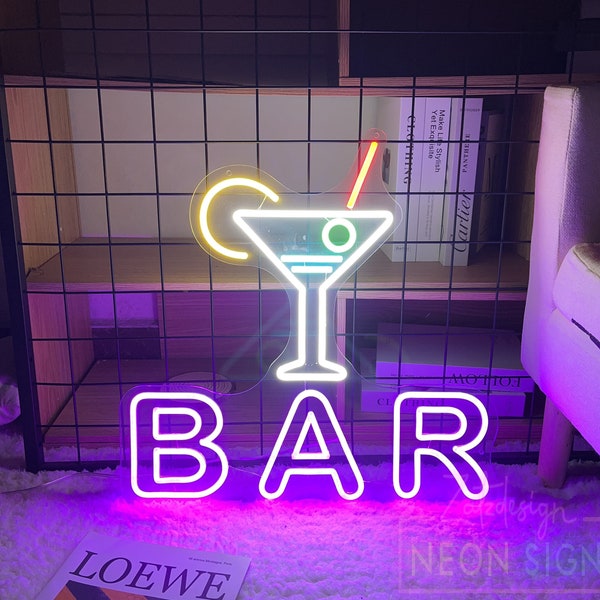Neon Bar Sign - Etsy