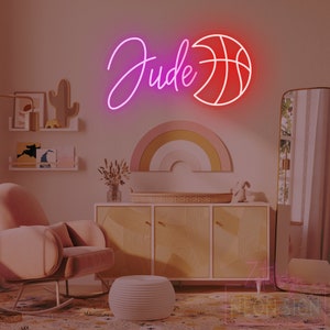 Custom Basketball Neon Sign, Basketball Gifts, Personalized Gifts ...
