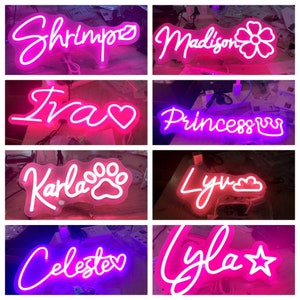 Custom Neon Name Sign, Neon Sign Bedroom, Teens Boys Room Decor Girls ...