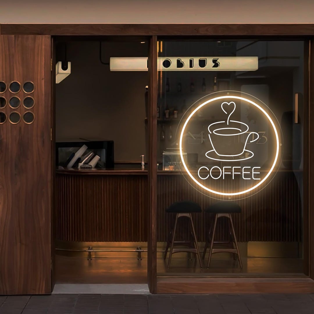 Coffee Neon Sign, Coffee Bar Sign Kitchen, USB Light up Sign, Cafe Sign ...