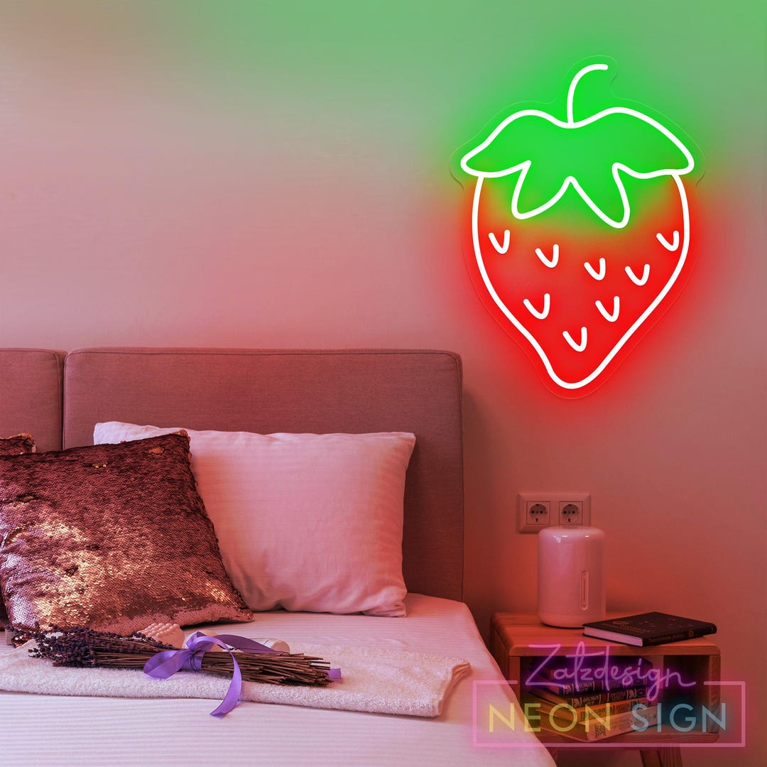 Strawberry Neon Sign,strawberry Light up Sign,fruit Neon Light ...