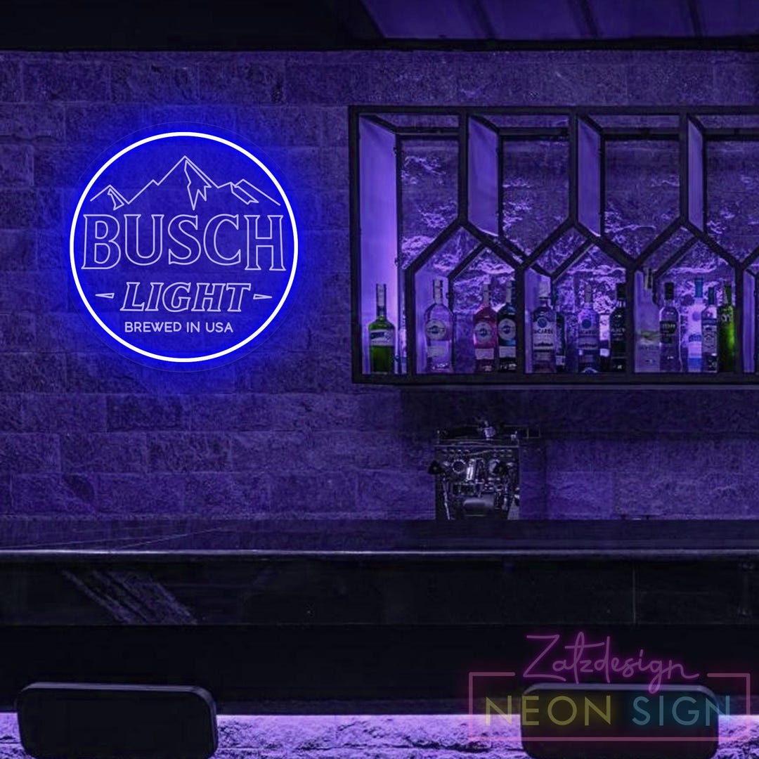 Busch Light Neon Sign, USB Light up Sign, Busch Beer Neon Sign, Beer ...