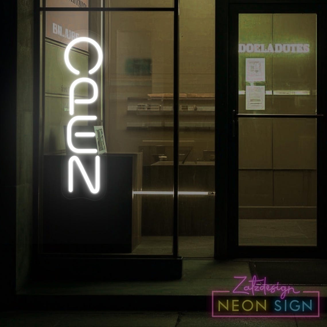 Modern Open Sign, Open Neon Sign, Open Led Light up Sign, Battery ...