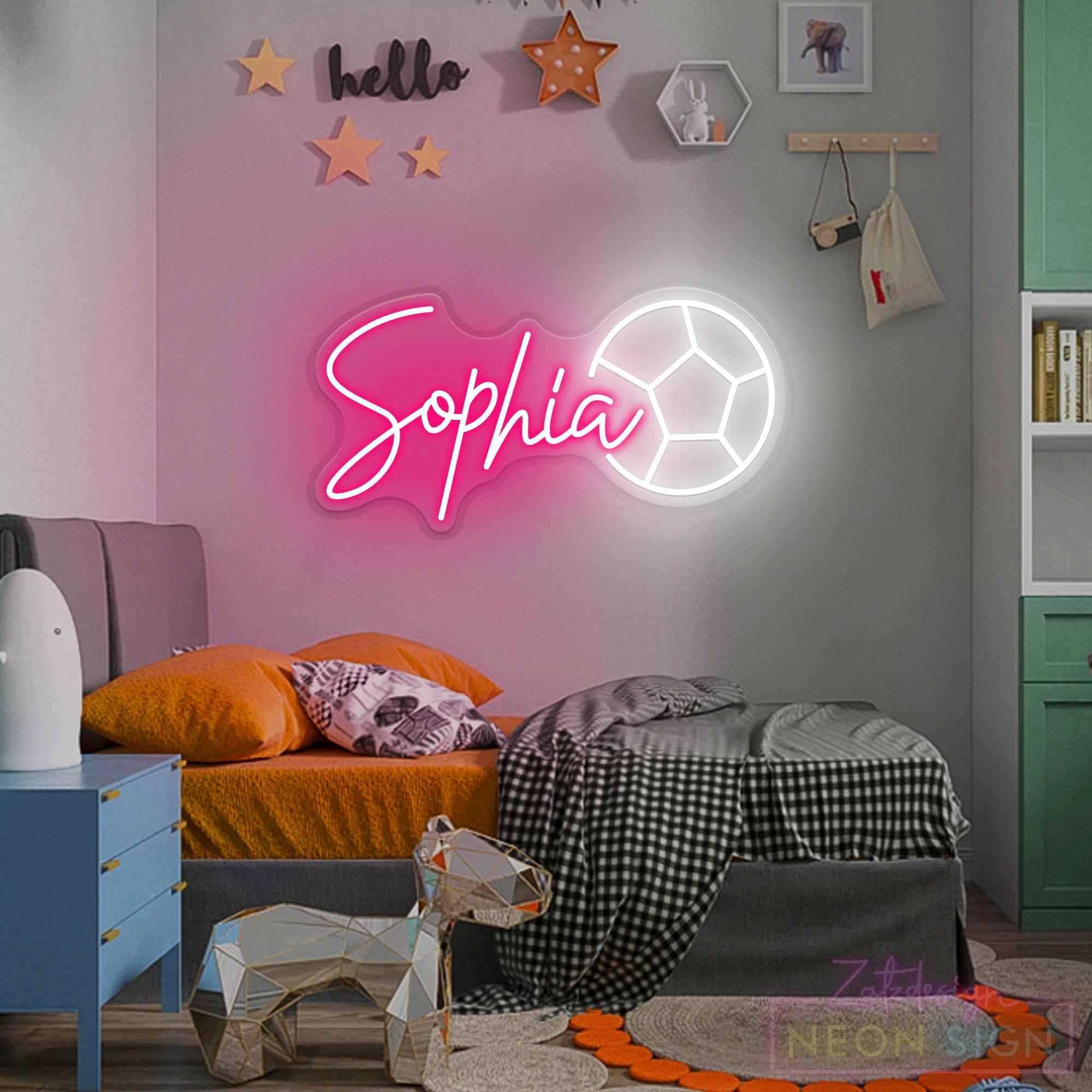 Custom Hockey Neon Sign, Hockey Name Neon Sign, Teens Boy's Bedroom ...
