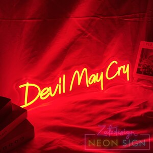 Devil May Cry Neon Sign, Game Room Decor, Nerd Corner Decor, DMC Wall Art, Man Cave Decor ...