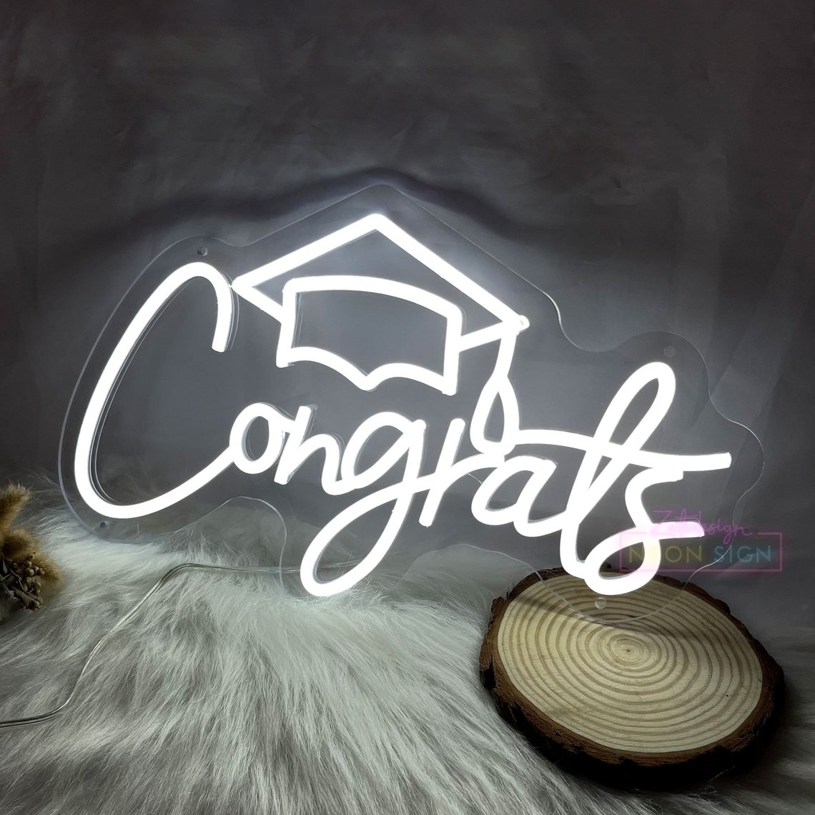 Congrats Led Sign Custom Graduation Decor, Led Neon Light Wall Decor ...