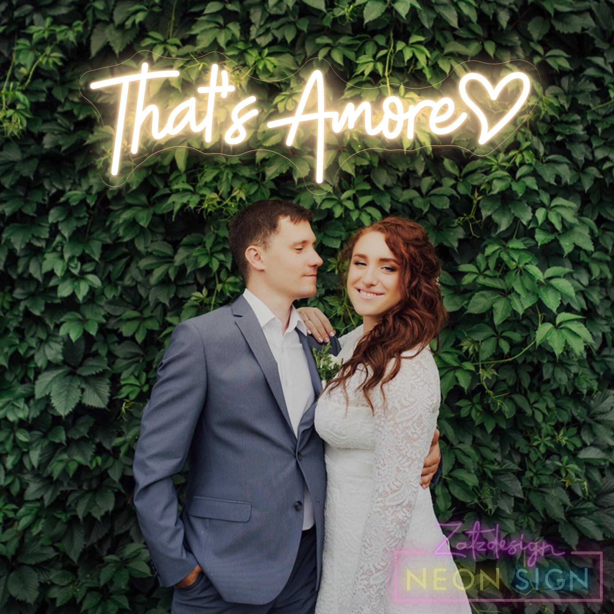 That's Amore Neon Wedding Sign, Led Signs for Wedding Backdrop, Thats ...