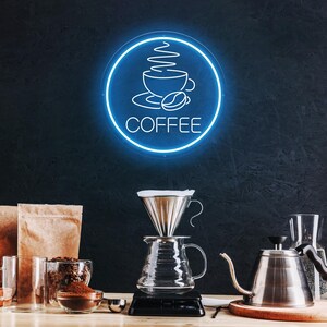 Coffee Neon Sign, Coffee Bar Sign Kitchen, USB Light up Sign, Cafe Sign ...