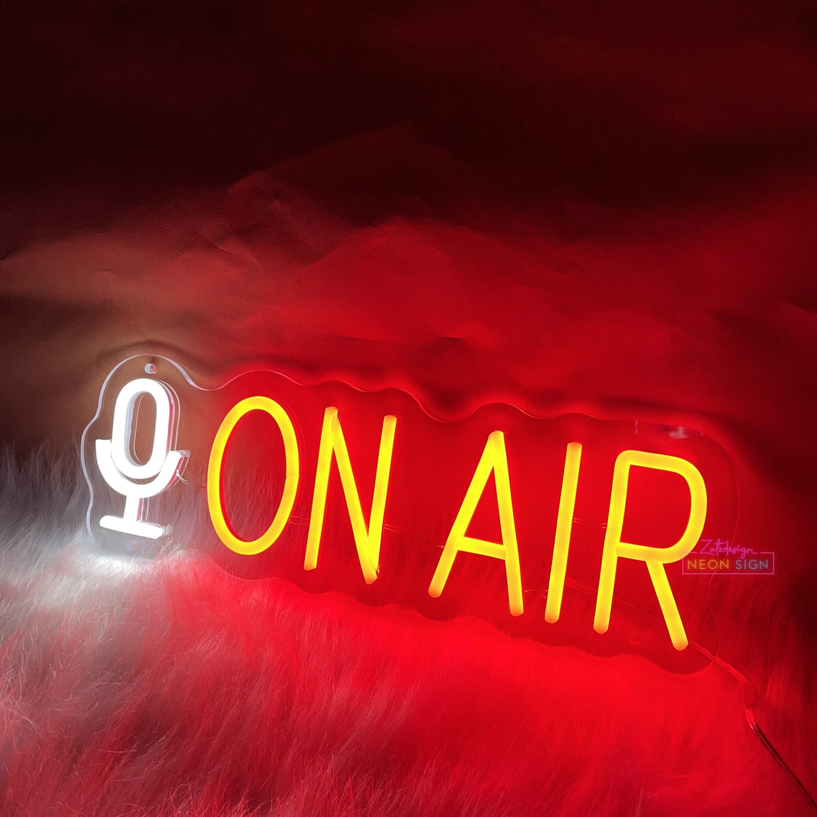 On Air Neon Sign, Custom LED Neon Sign, Live Streaming Recording Light ...