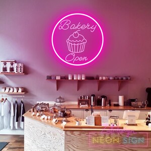 Bakery Open Neon Sign, USB Light up Sign, Open Neon Sign, Bakery Shop ...