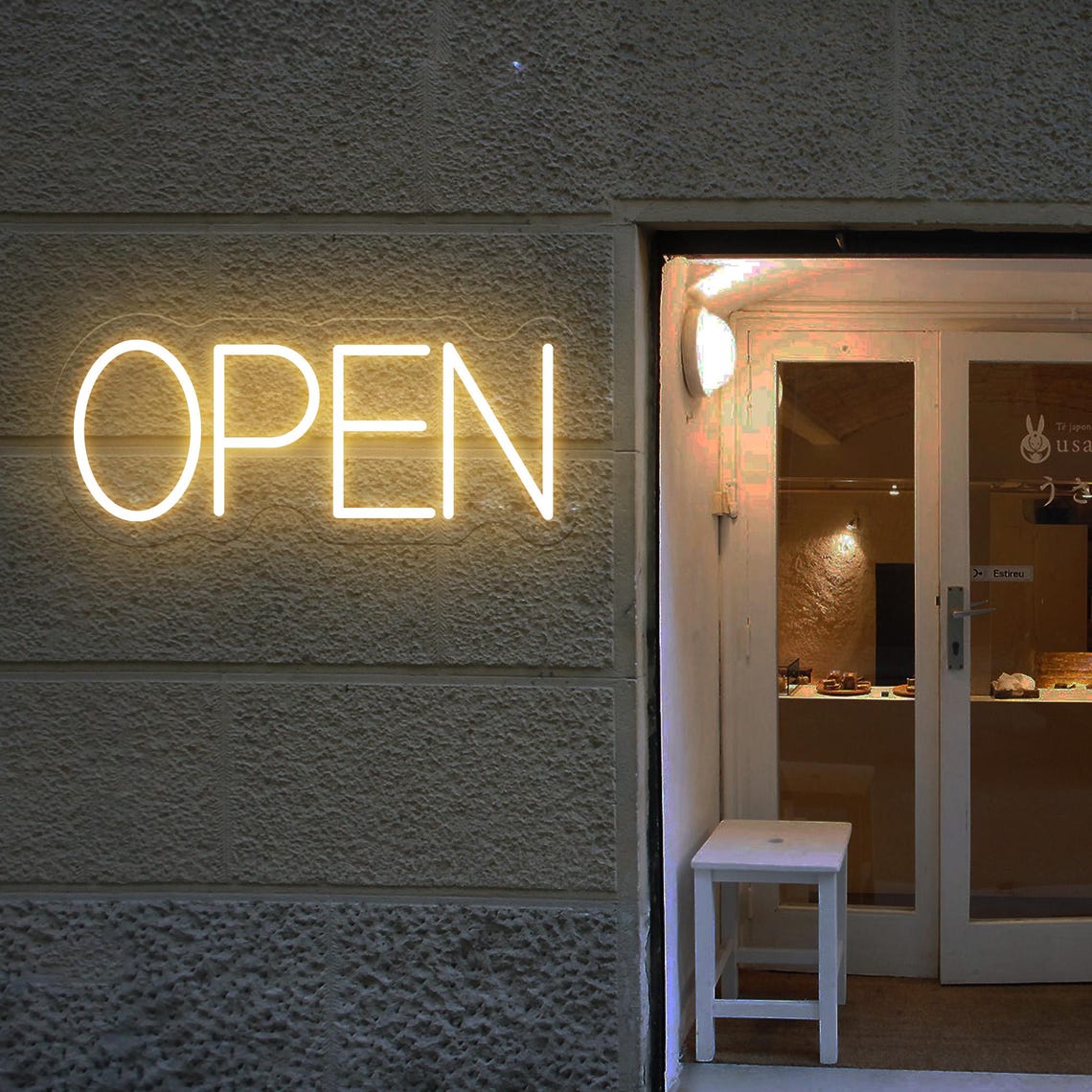 Open Neon Sign, Modern Open Sign, Open Led Light up Sign, Battery ...