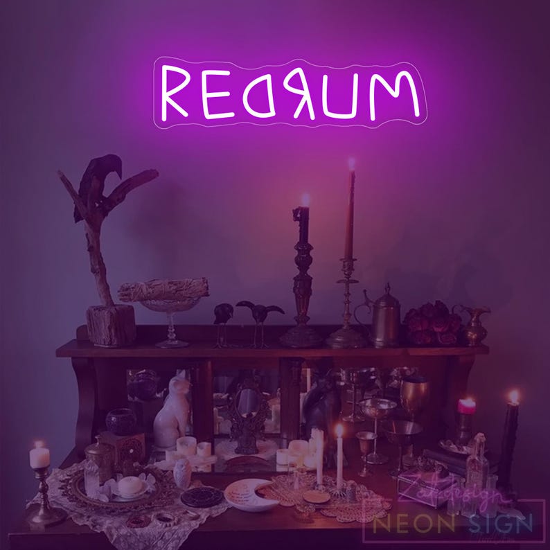 Redrum Neon Sign, Horror Neon Sign, Horror Wall Light, Horror Decor ...