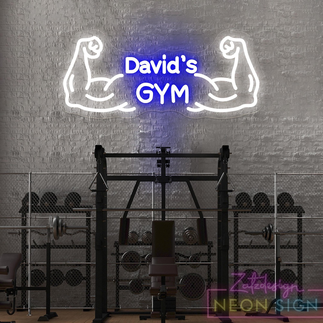 Custom Name Gym Neon Sign, Muscle Neon Lights, Fitness Club Neon Sign ...
