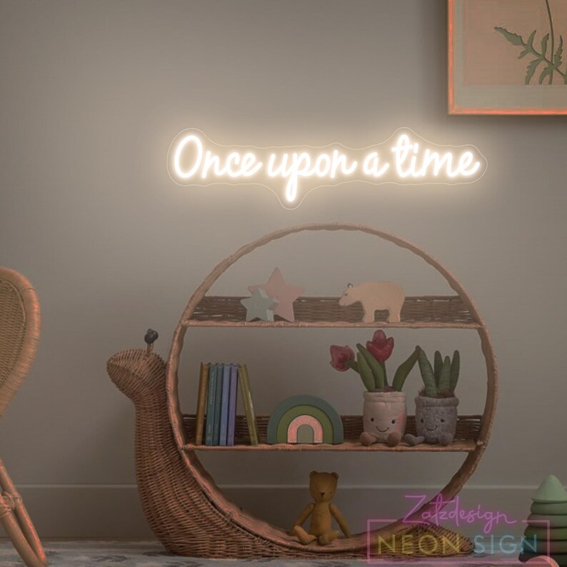 Once Upon A Time Neon Sign, Reading Corner Sign, Once Upon a Time Sign ...
