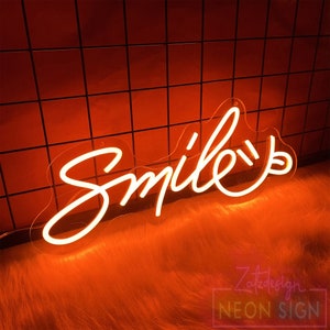 Smiley Face Neon Sign, Led Neon Sign Bedroom, Wall Decor, Led Neon ...