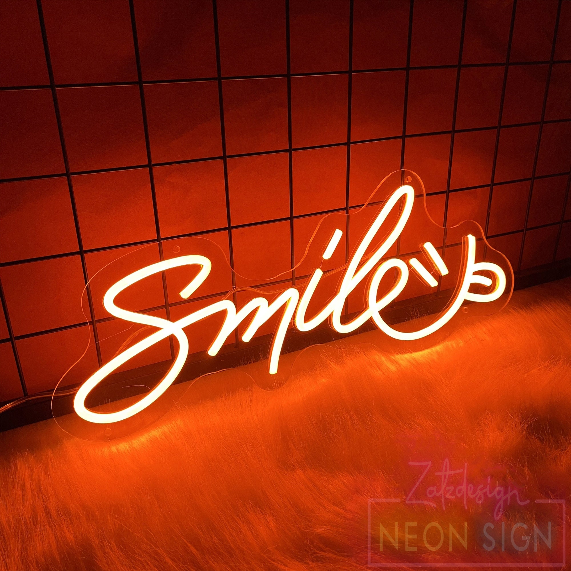 Smiley Face Neon Sign, Led Neon Sign Bedroom, Wall Decor, Led Neon ...