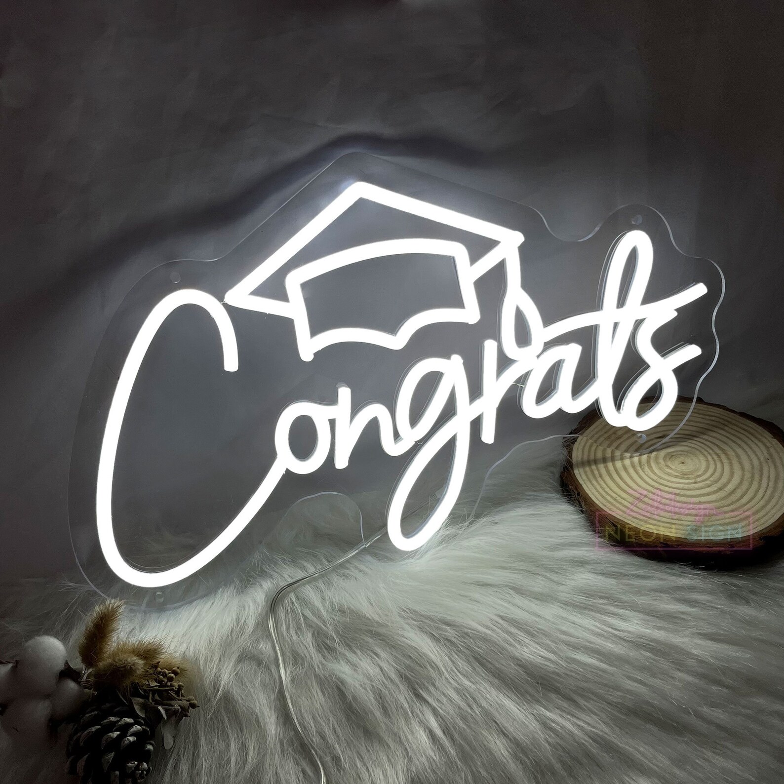 Congrats Led Sign Custom Graduation Decor, Led Neon Light Wall Decor ...