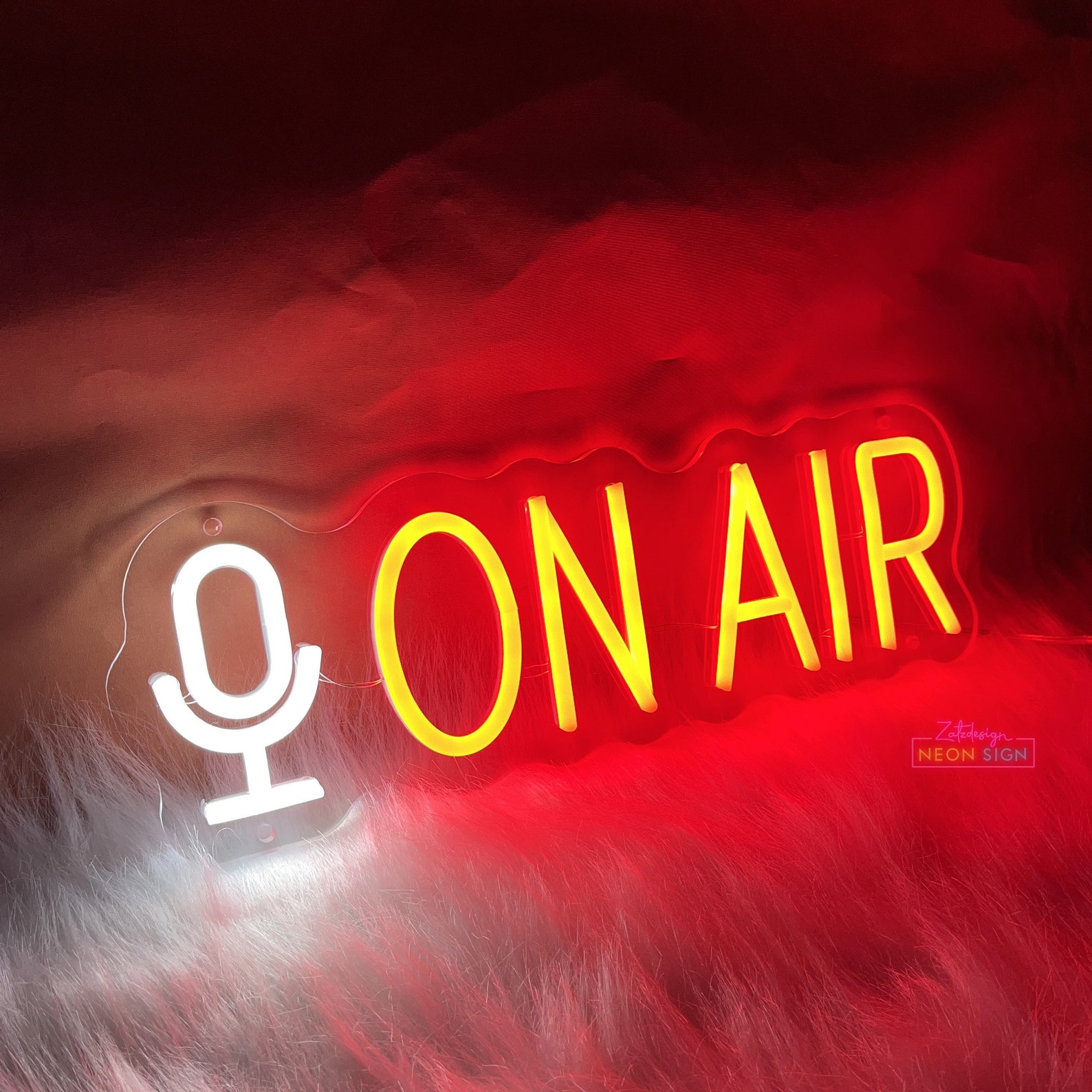 On Air Neon Sign, Custom LED Neon Sign, Live Streaming Recording Light ...