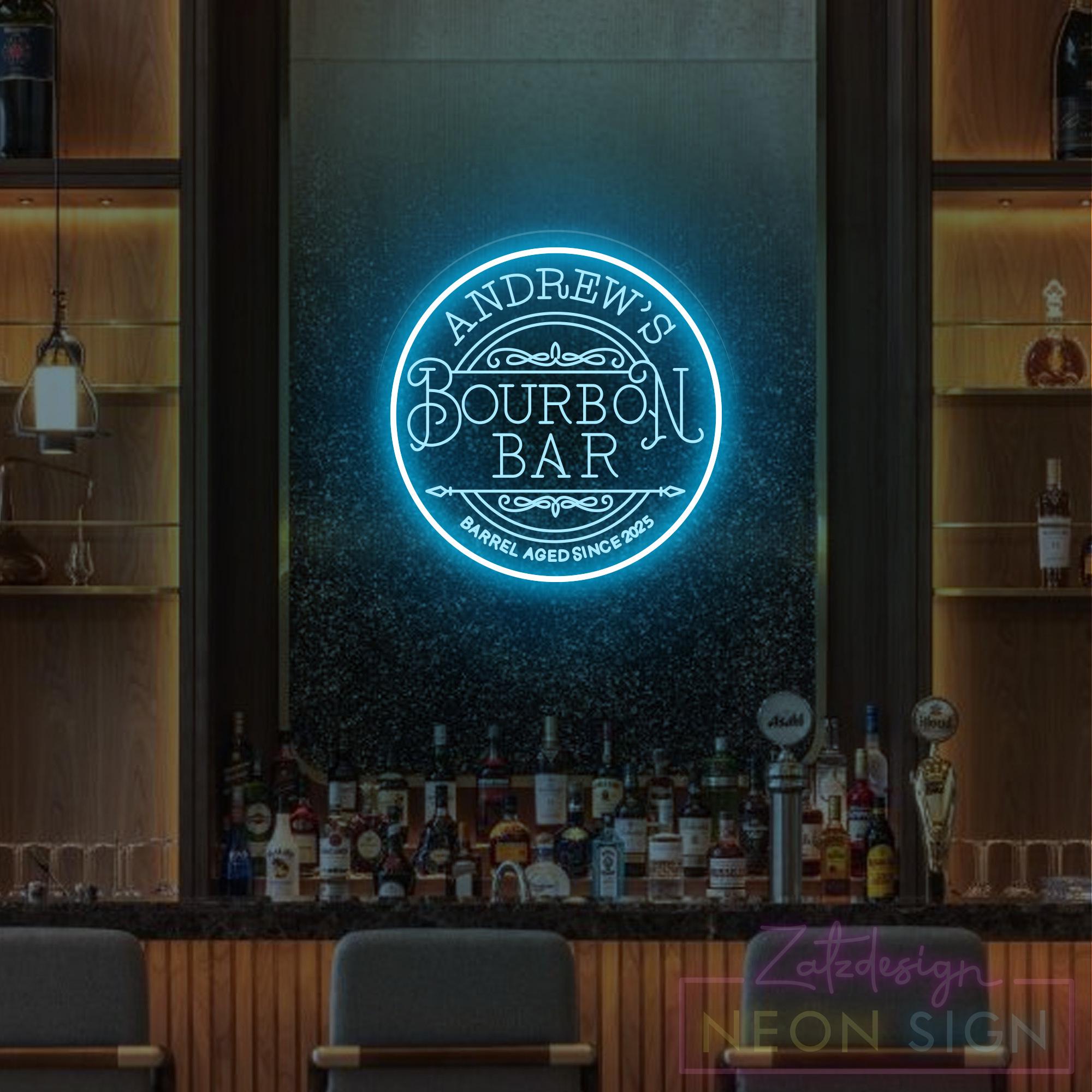 Custom Bourbon Bar Neon Sign, USB Light Sign, Home Bar Neon, Lounge Bar ...