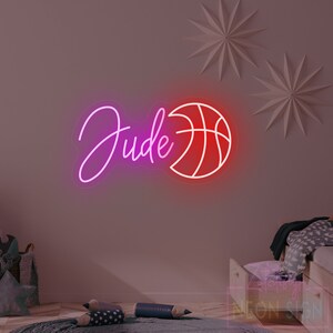 Custom Basketball Neon Sign, Basketball Gifts, Personalized Gifts ...