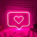 Heart Neon Sign Love Heart Neon Sign Love Sign Minimalist - Etsy