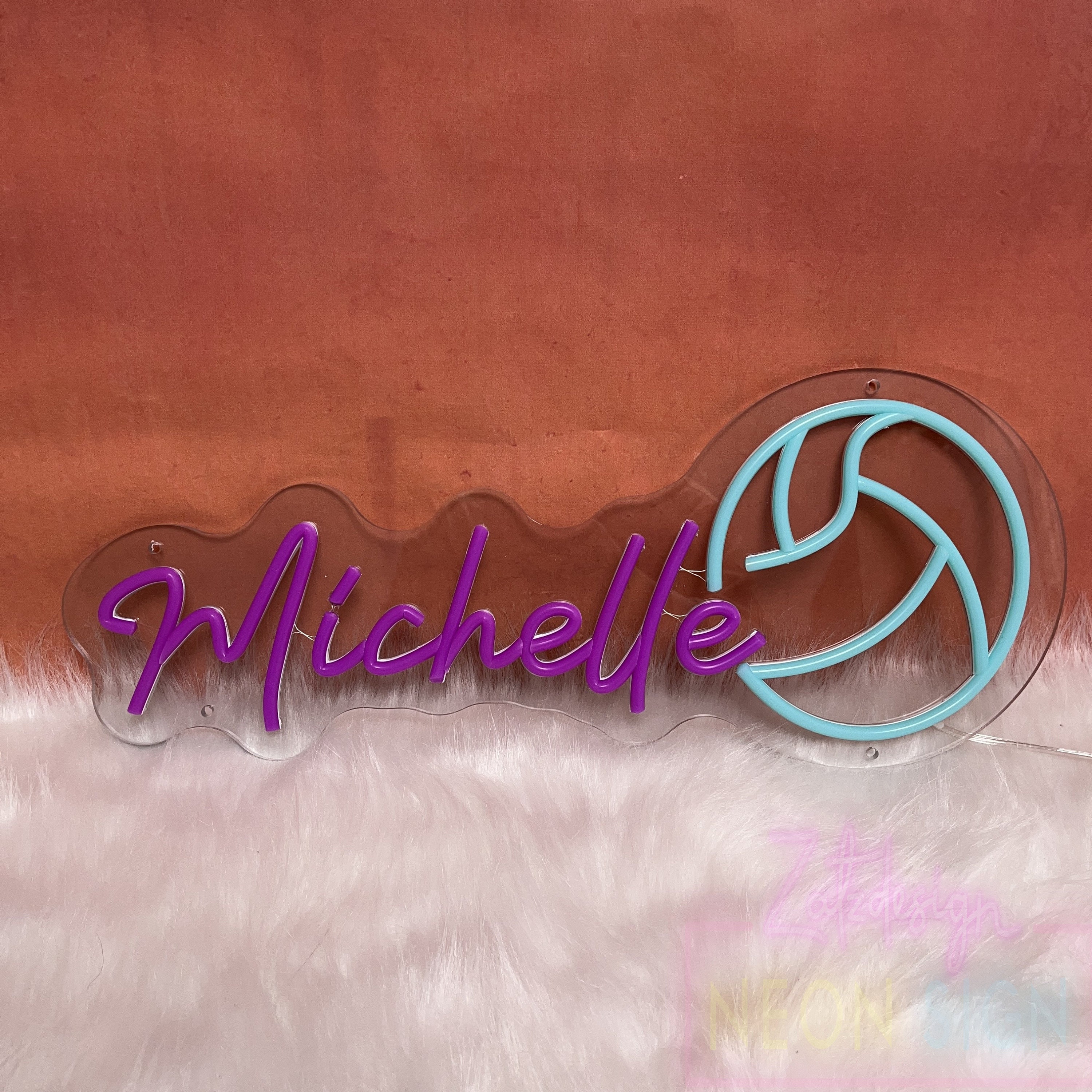 Buy Custom Volleyball Name Neon Sign, Personalized Volleyball Neon Sign ...