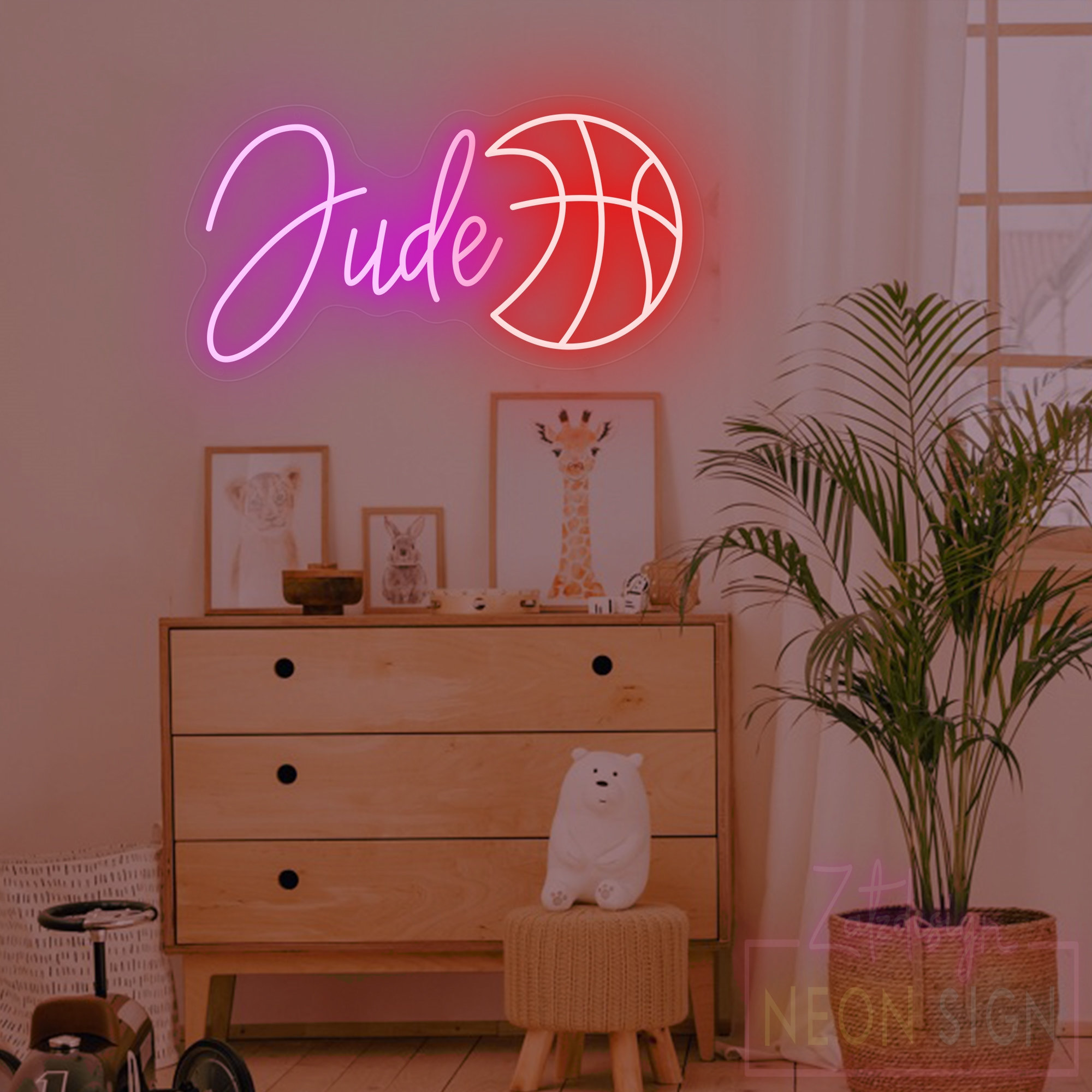 Custom Basketball Neon Sign, Basketball Gifts, Personalized Gifts ...