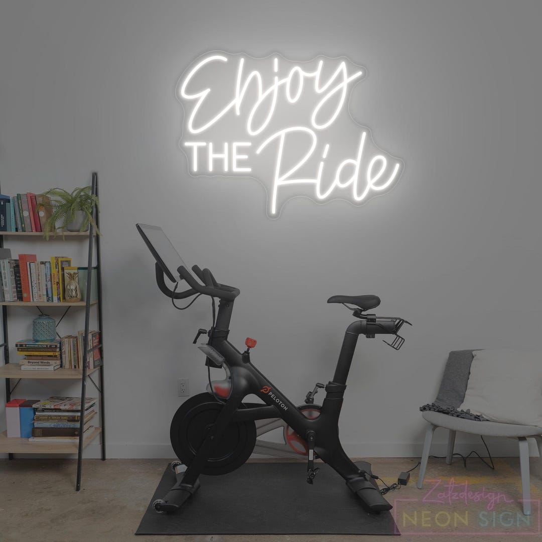 Enjoy the Ride Neon Sign, Cycling Neon Sign, Home Gym LED Neon Light ...