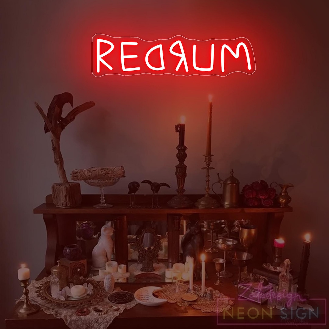 Redrum Neon Sign, Horror Neon Sign, Horror Wall Light, Horror Decor ...