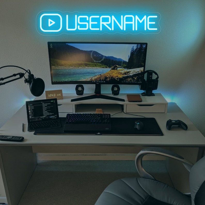 Custom Gamer Username Neon Sign,personalized Game Tag Neon,custom Game ...