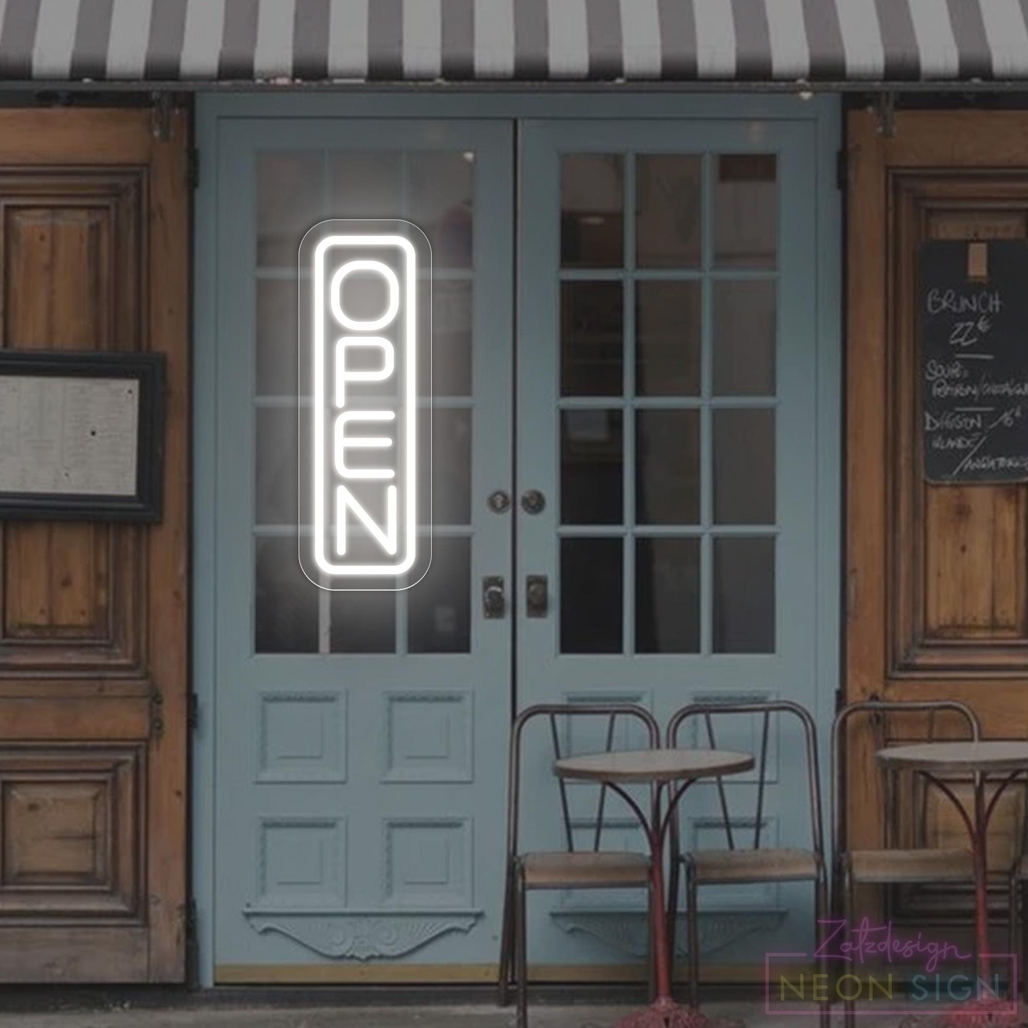 Vertical Open Neon Sign, Open Neon Light, Business Shop Front Sign ...