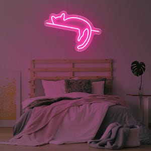 Cat Led Neon Sign, Animal Neon Sign, Cute Cat Home Wall Decor, Cat ...