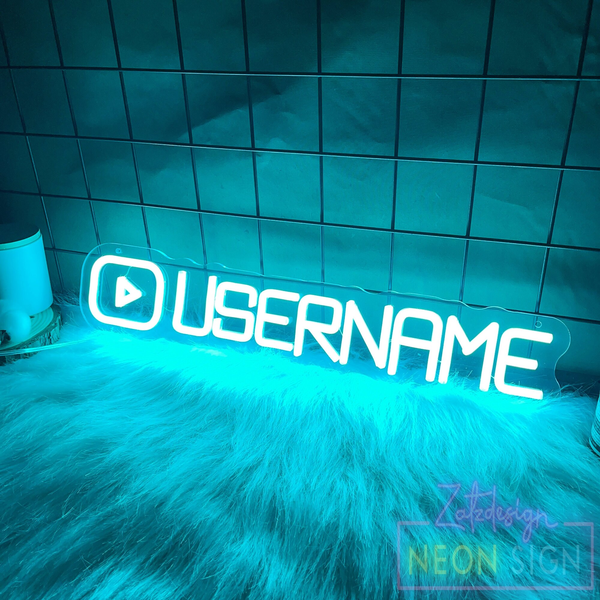 Custom Youtube Neon Sign, Youtuber Name Neon Sign, Custom Youtuber Neon ...