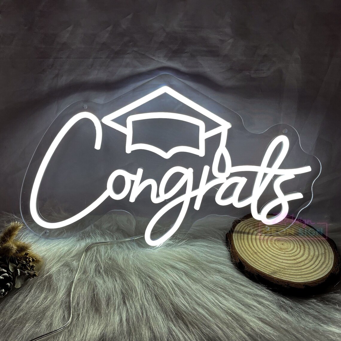 Congrats Led Sign Custom Graduation Decor, Led Neon Light Wall Decor ...