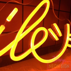 Smiley Face Neon Sign, Led Neon Sign Bedroom, Wall Decor, Led Neon ...